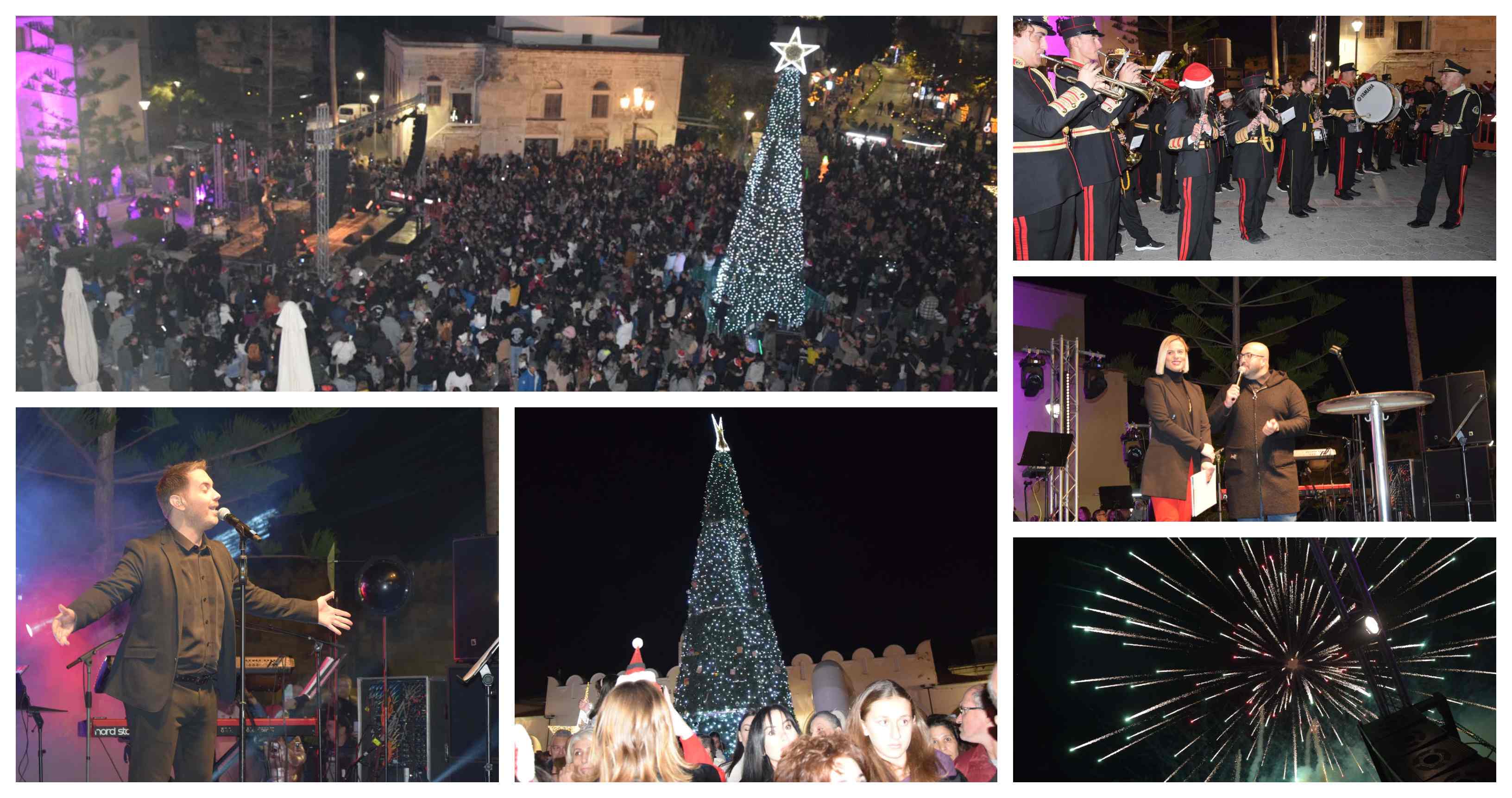 Φωτορεπορτάζ από το άναμμα του δέντρου στην Πόλη και τη συναυλία Χατζηγιάννη - vimatisko.gr
