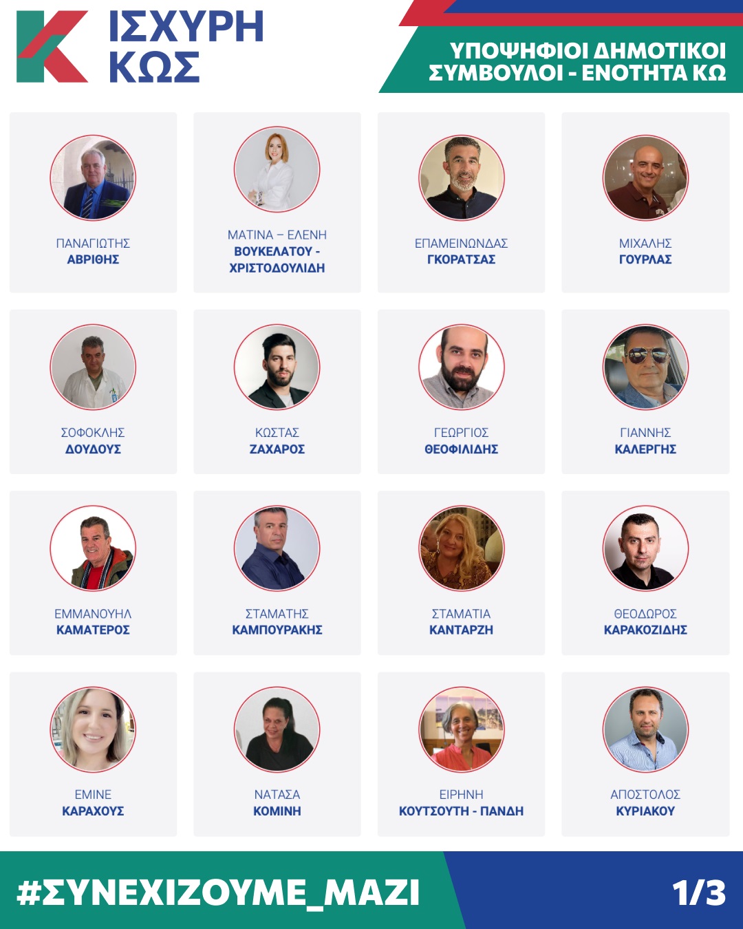 Ανακοινώθηκαν οι οι υποψήφιοι Δημοτικοί Σ/λοι της Ισχυρής Κω στην Δημ. Ενότητα Κω - vimatisko.gr