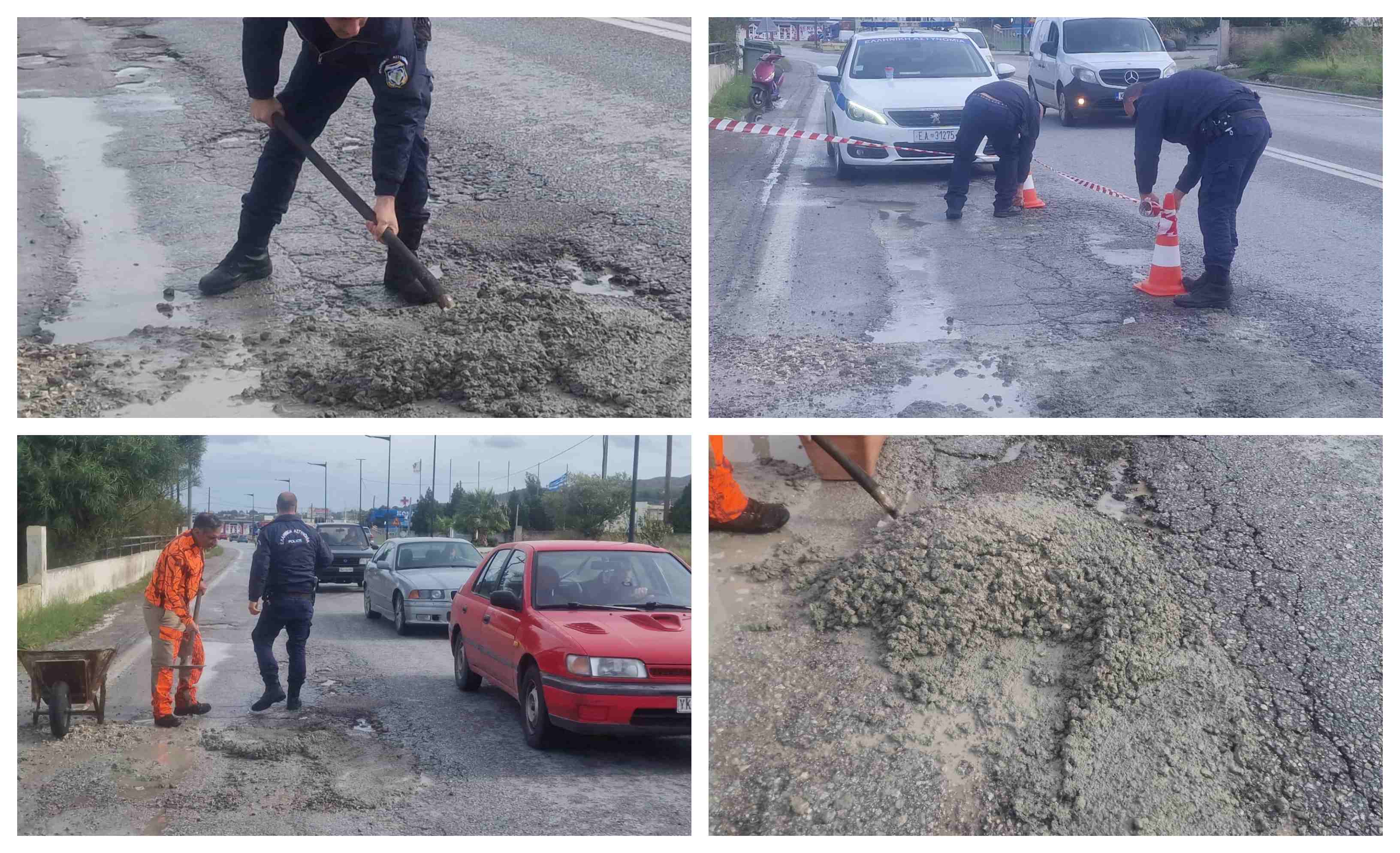 Αστυνομικοί σταμάτησαν μπετονιέρα για να κλείσoυν τις επικίνδυνες ...