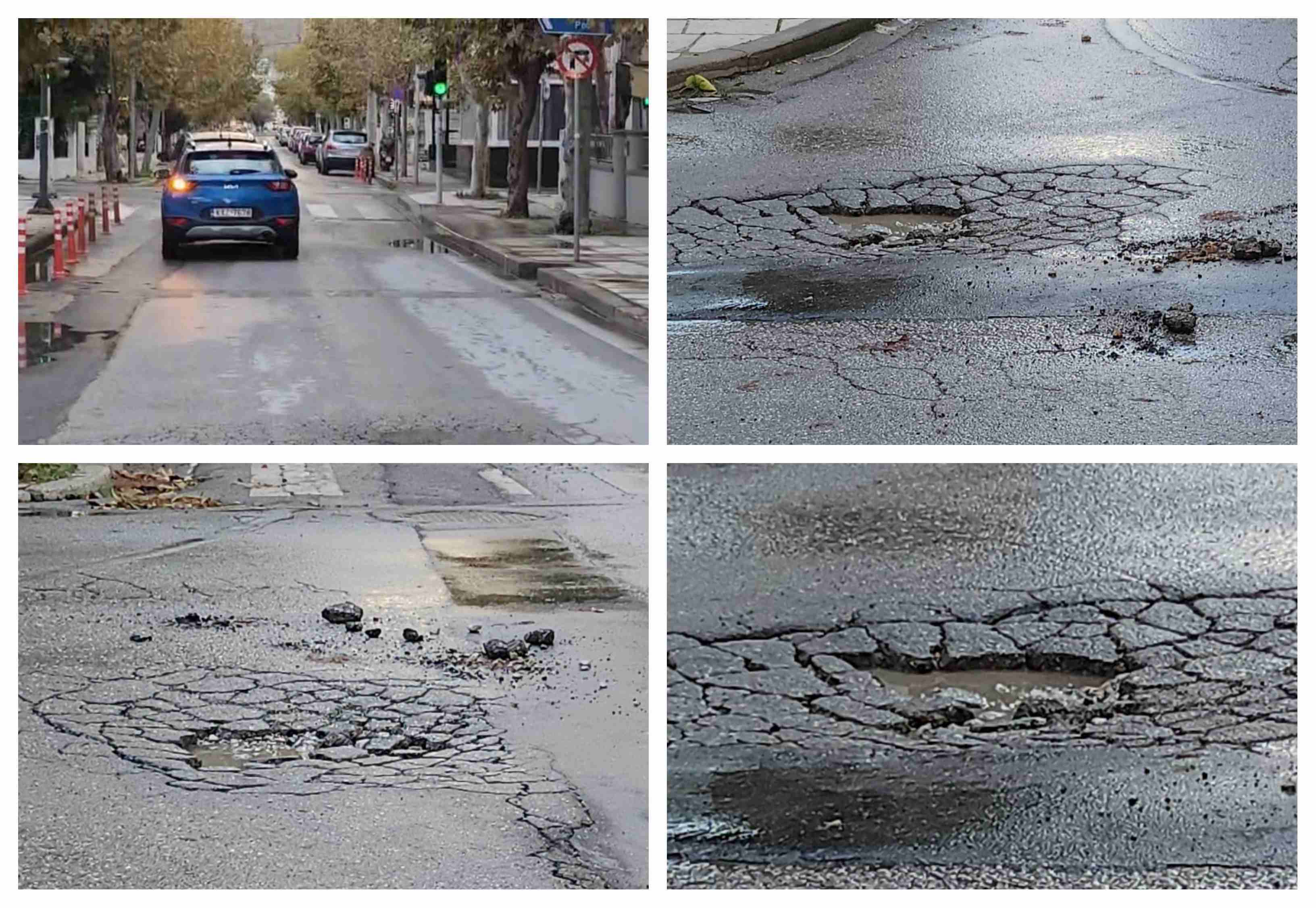 Βομβαρδισμένο τοπίο θυμίζει ο δρόμος στα φανάρια της Ελ. Βενιζέλου στην πόλη της Κω - vimatisko.gr