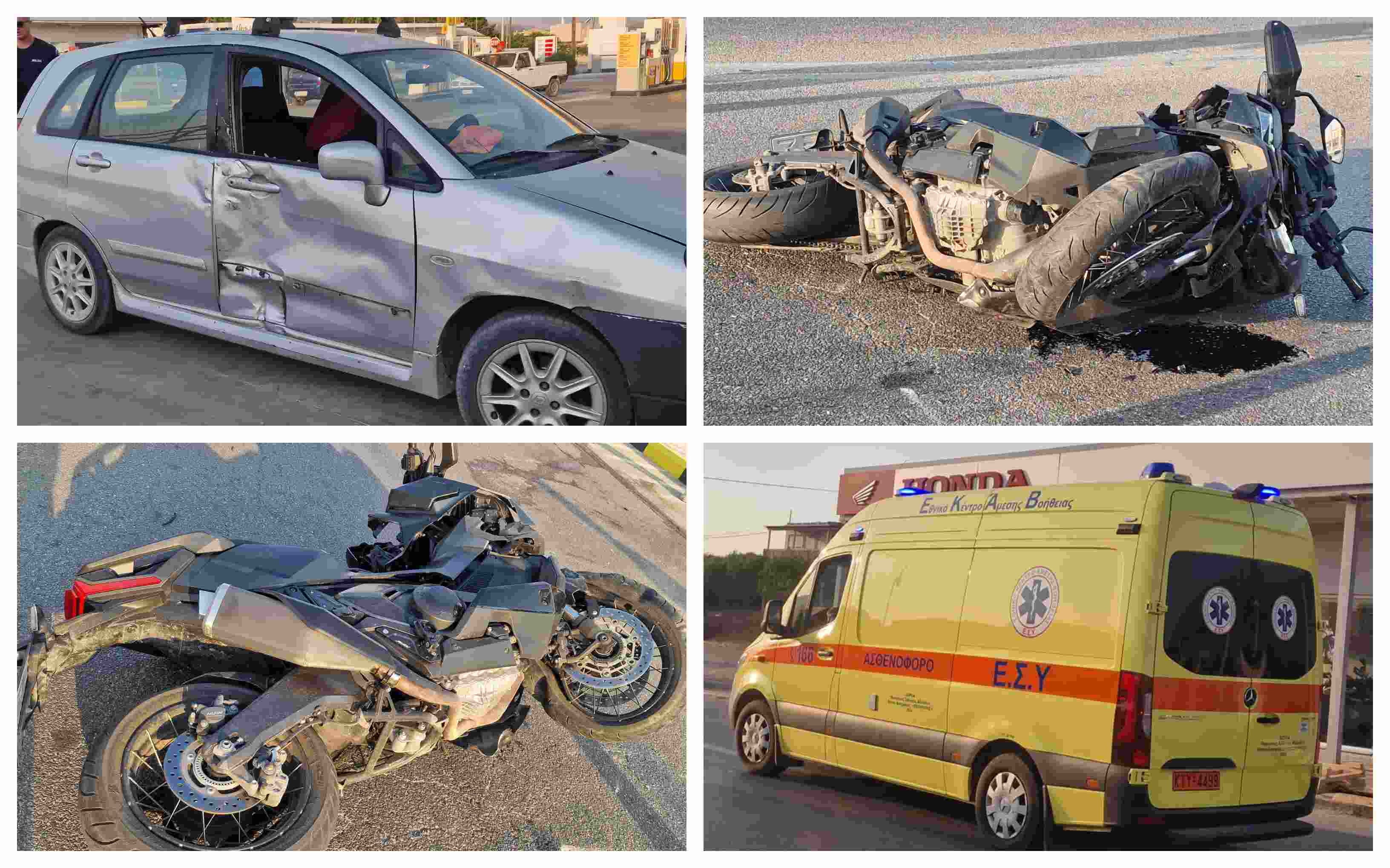 Τροχαίο με το καλημέρα… Μηχανή συγκρούστηκε με αυτοκίνητο στον Επαρχιακό - vimatisko.gr