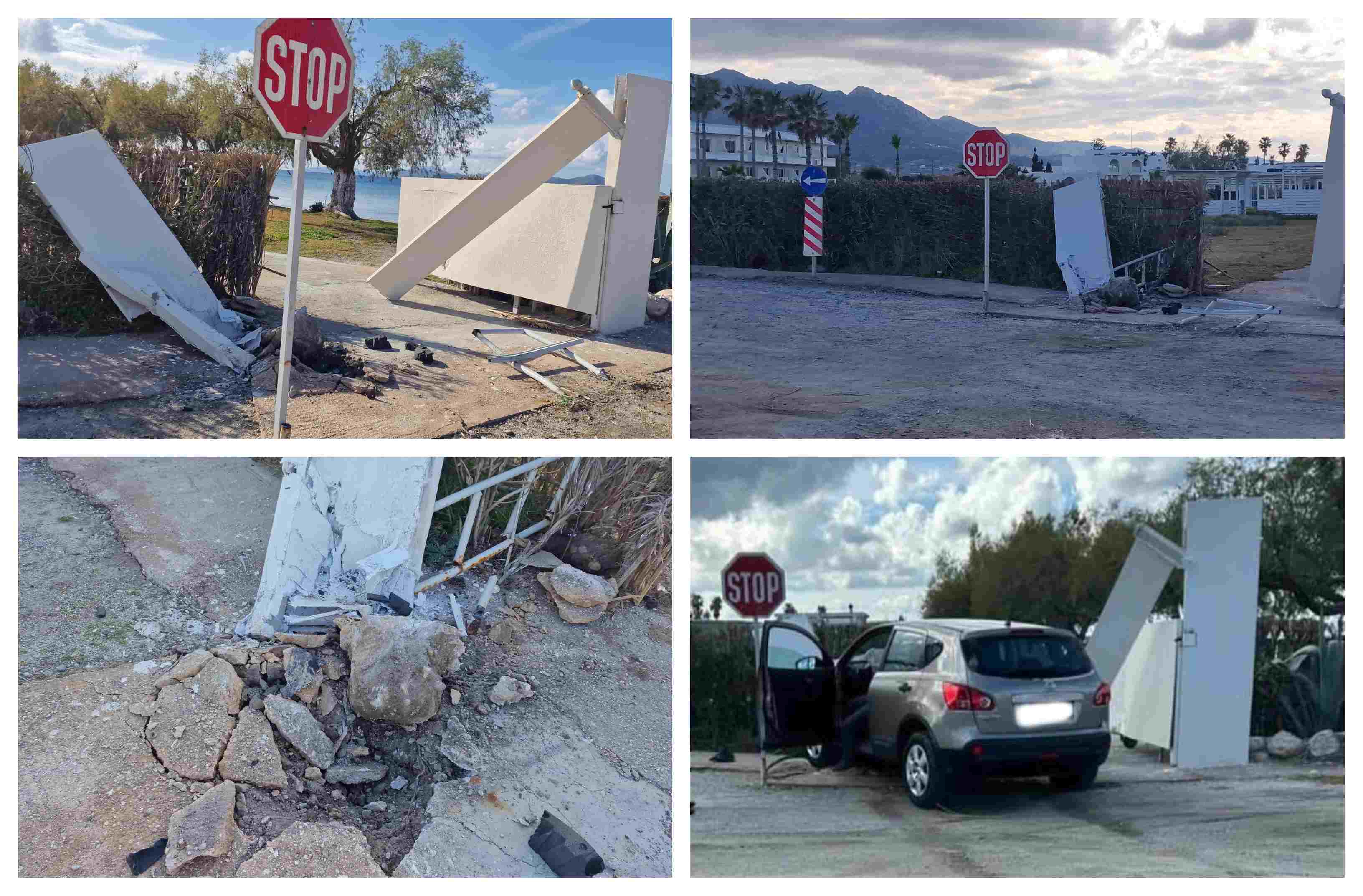 Tροχαίο ατύχημα στην Κω - Αυτοκίνητο εξετράπη της πορείας του - vimatisko.gr